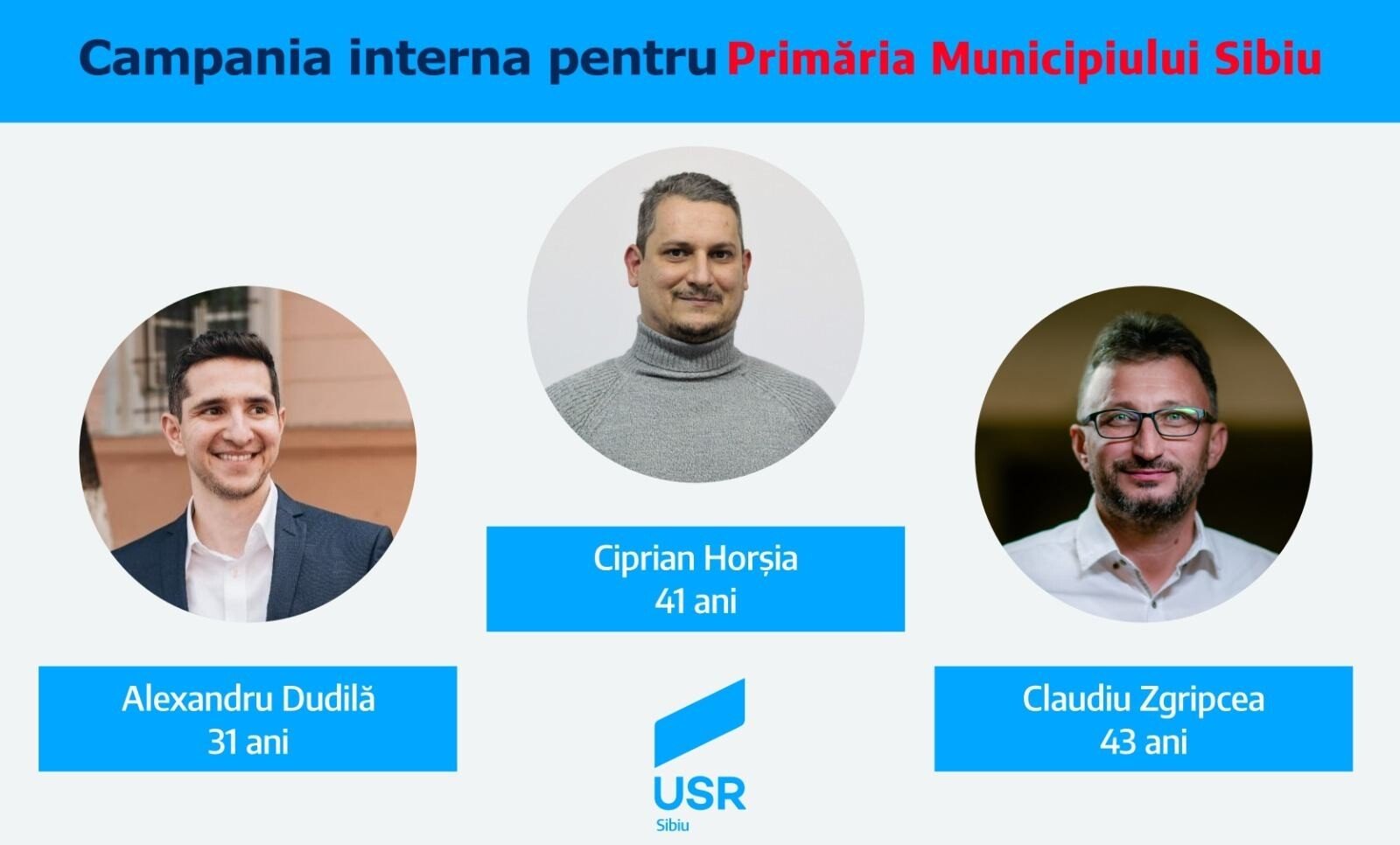3 candidați pentru funcția de primar: Alexandru Dudilă, Ciprian Horșia ...