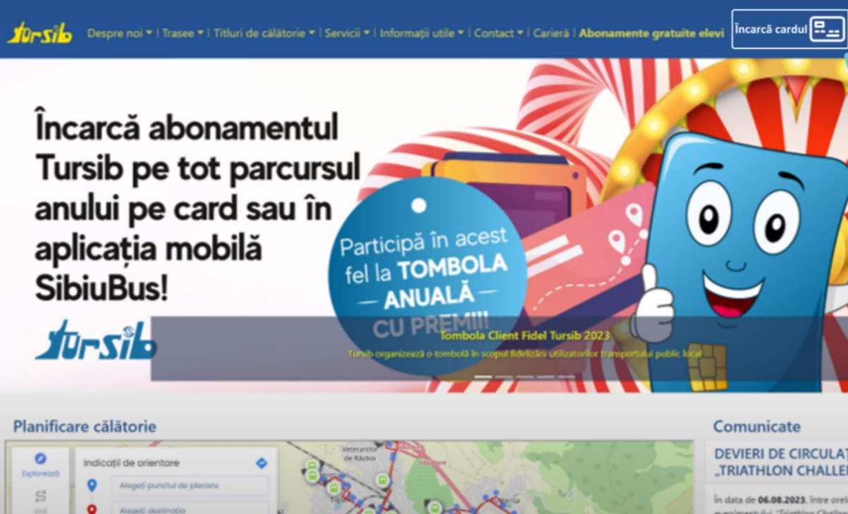 Începând de astăzi, sibienii pot încărca cardul Tursib online - Sibiu Independent