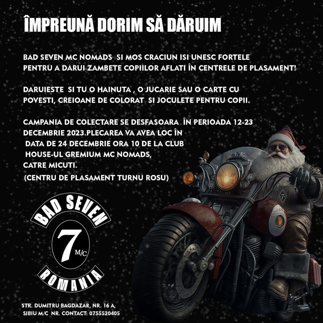 Motocicliștii sibieni fac fapte bune! Vor duce cadouri micuților din ...